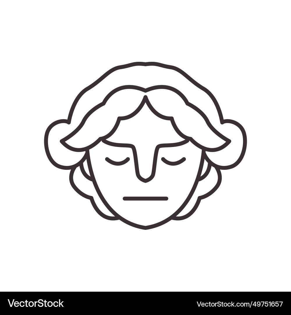 Curly hair logo design icon Royalty Free Vector Image