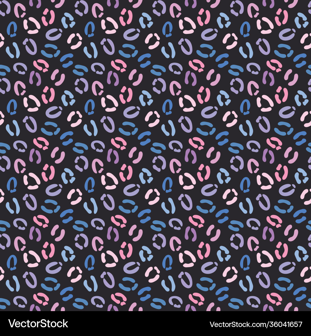 Dark background blue cheetah repeat pattern Vector Image
