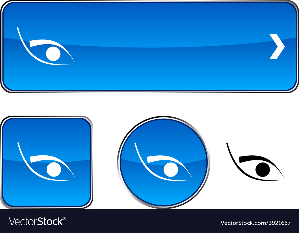 Eye button set Royalty Free Vector Image - VectorStock