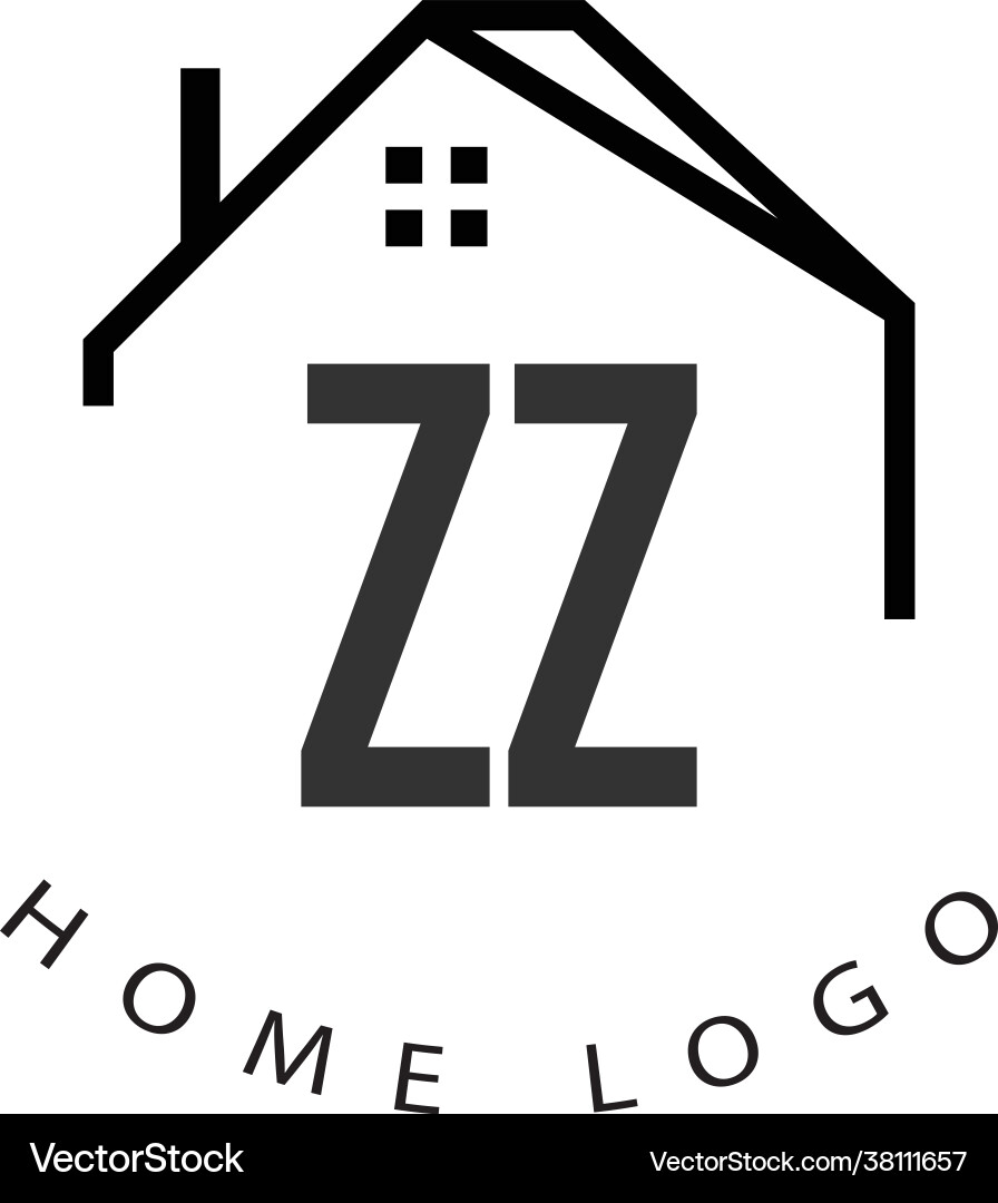 Initial letter zz home creative logo design Vector Image