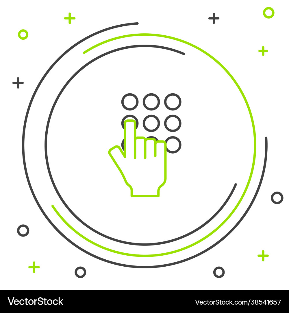 Line password protection and safety access icon Vector Image