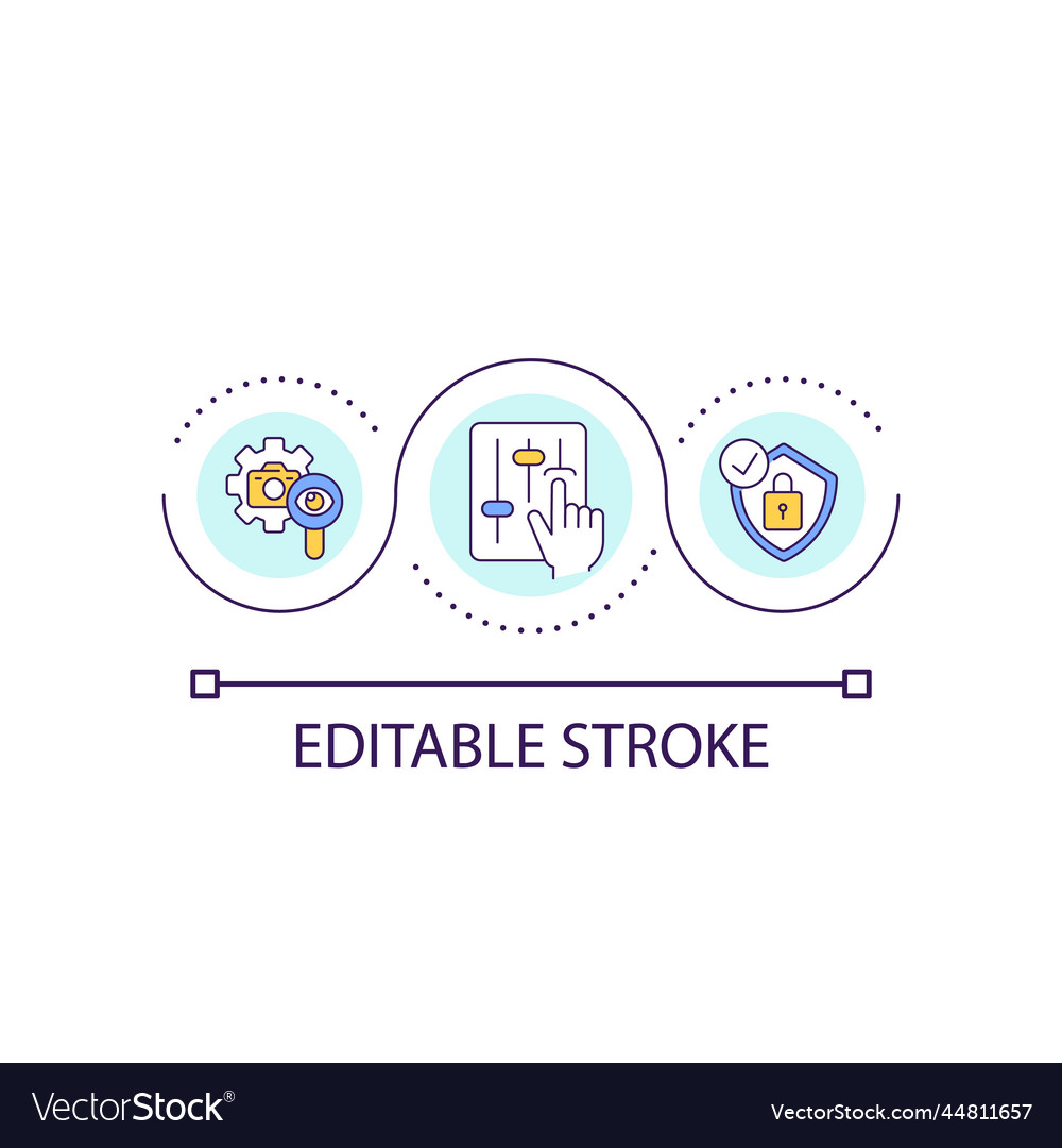 Optimize security loop concept icon Royalty Free Vector Optimize security loop concept icon Royalty Free Vector