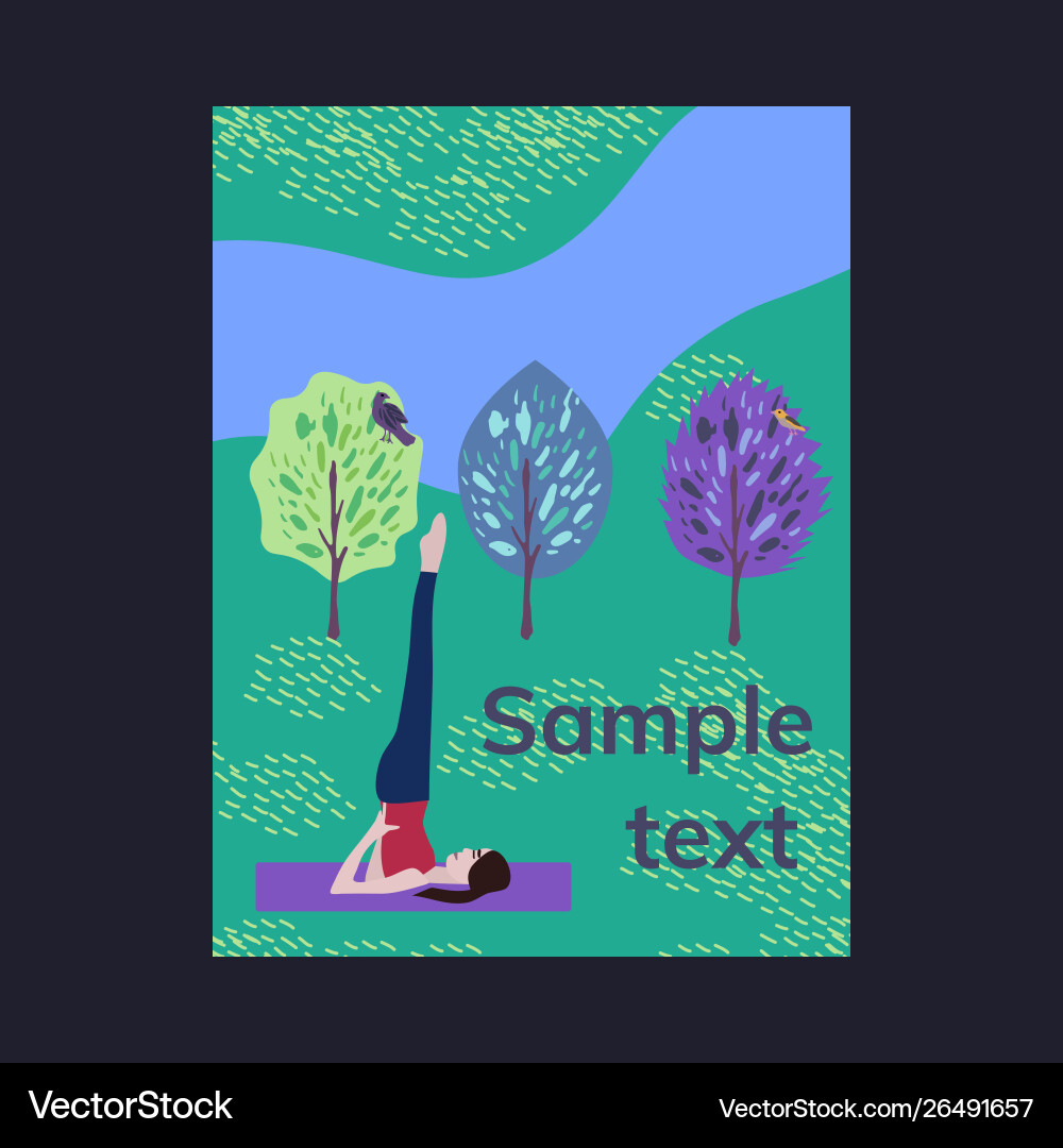 Outdoor yoga Royalty Free Vector Image - VectorStock