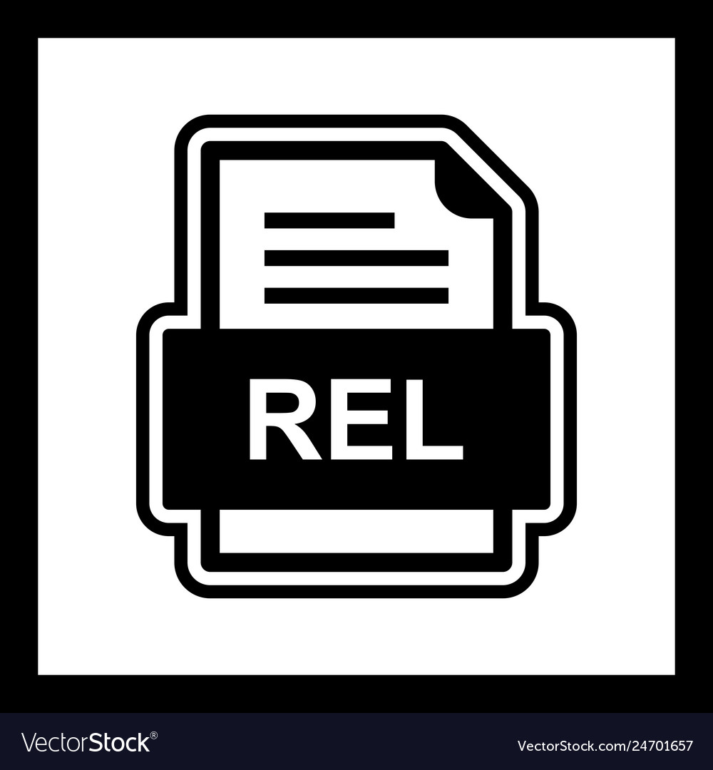 Rel file document icon Royalty Free Vector Image