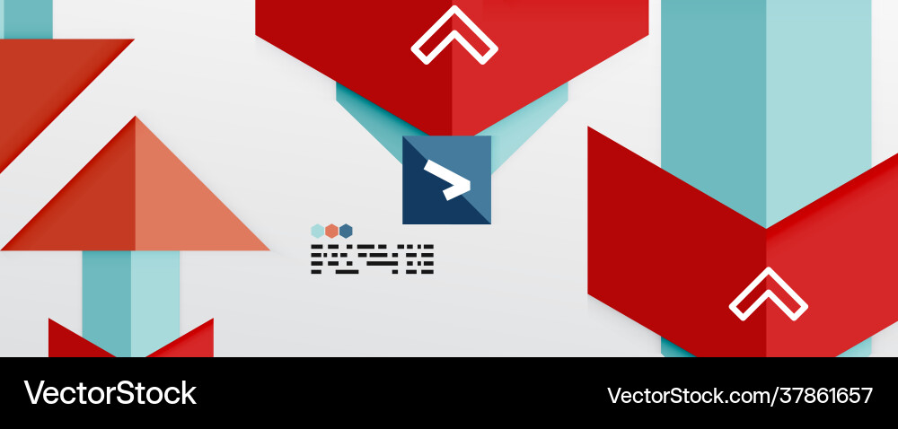 Shiny color triangles and geometric shapes Vector Image