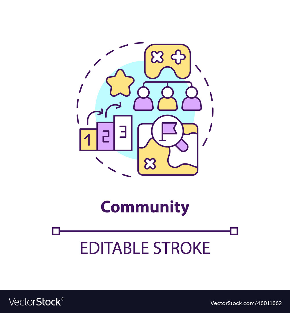 Community concept icon Royalty Free Vector Image