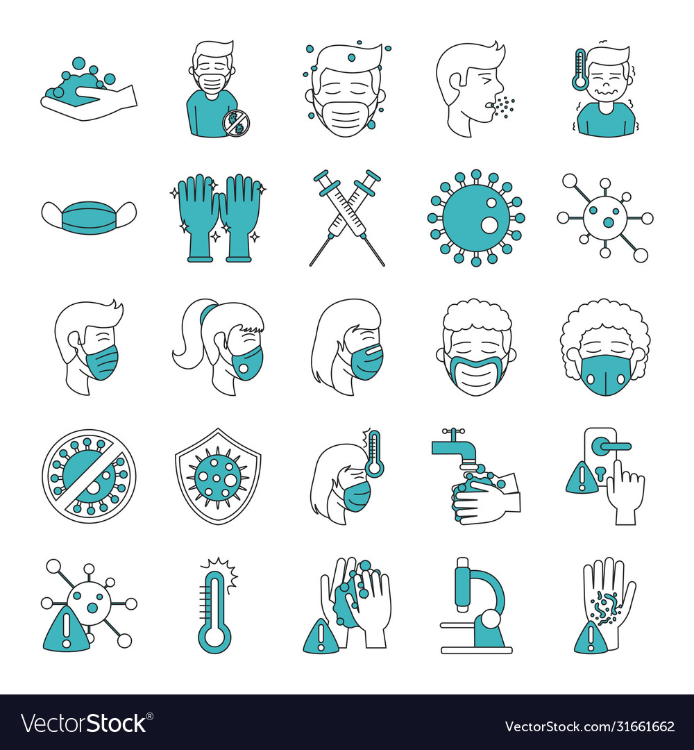 Covid 19 coronavirus prevention spread outbreak Vector Image