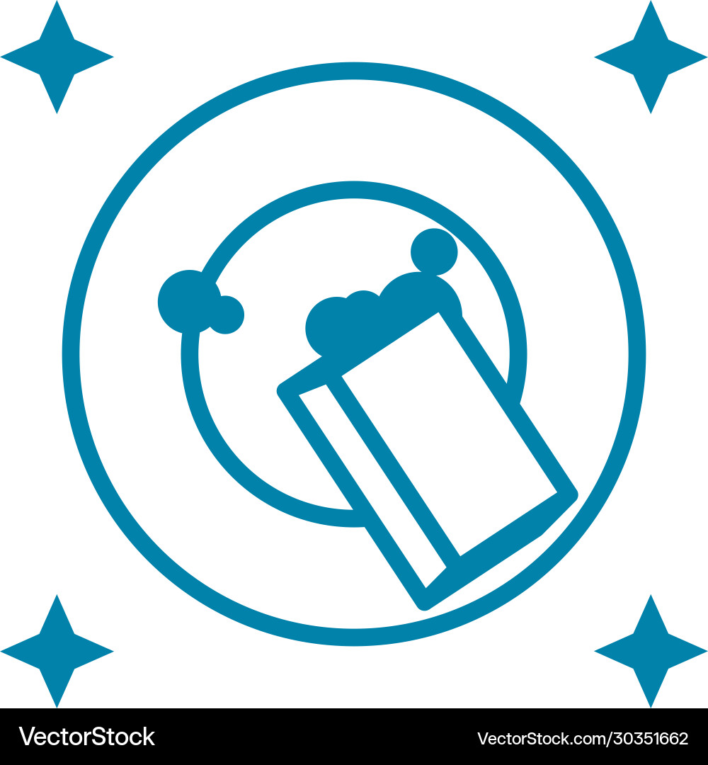 Dish washing symbol icon line style Royalty Free Vector