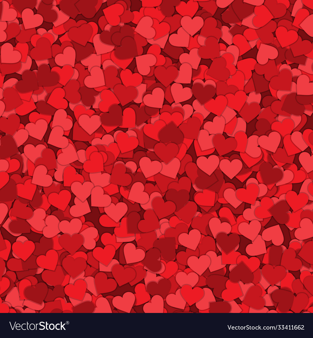 Heart confetti valentines day background Vector Image