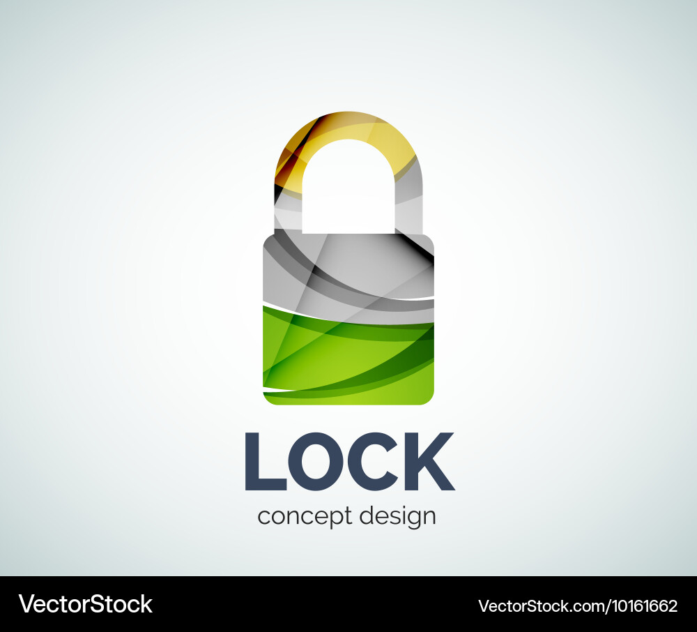 Lock logo business branding icon created Vector Image