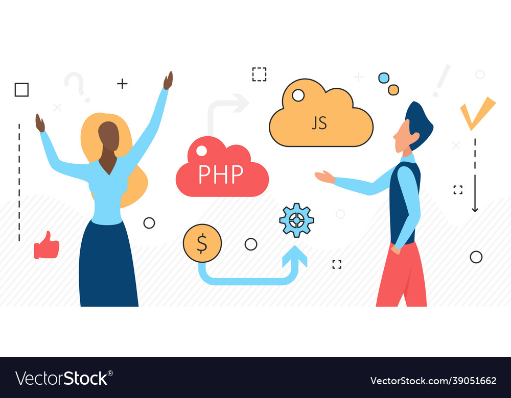 Online data cloud storage people and computer Vector Image