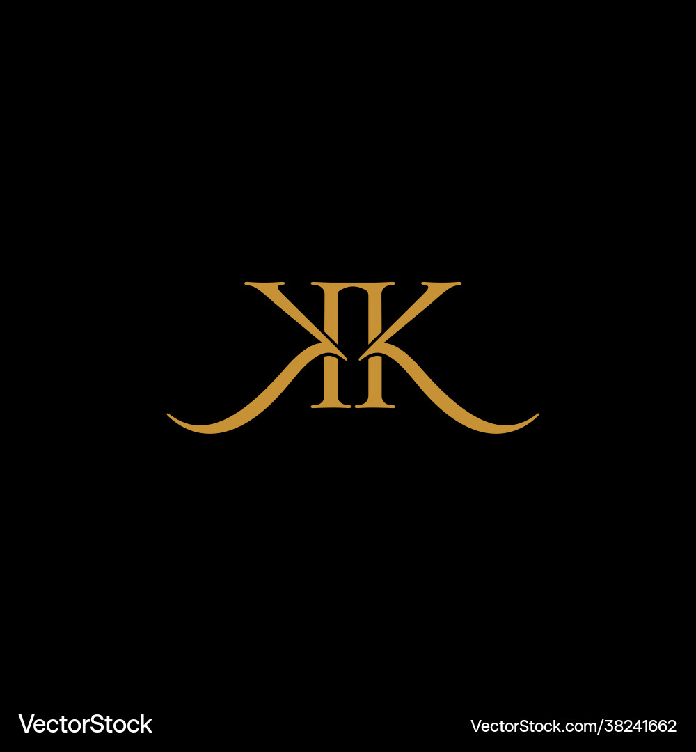 Professional and elegant design initial letter kk Vector Image