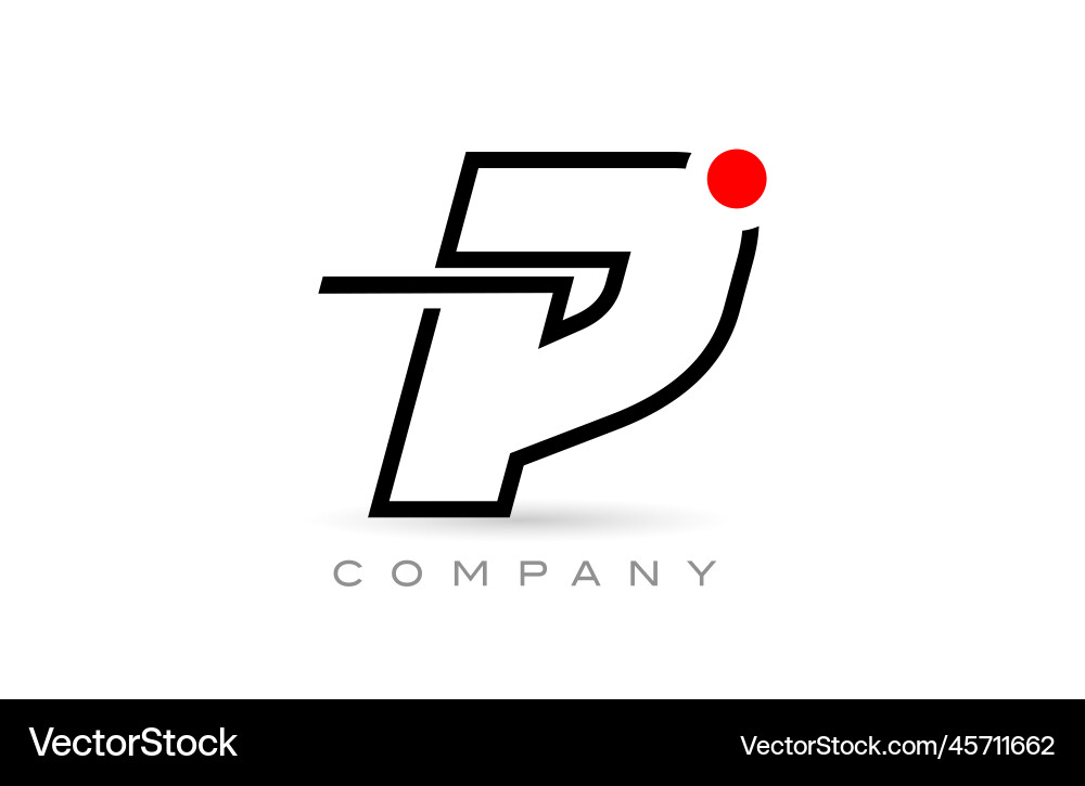 Simple p alphabet letter logo icon design Vector Image