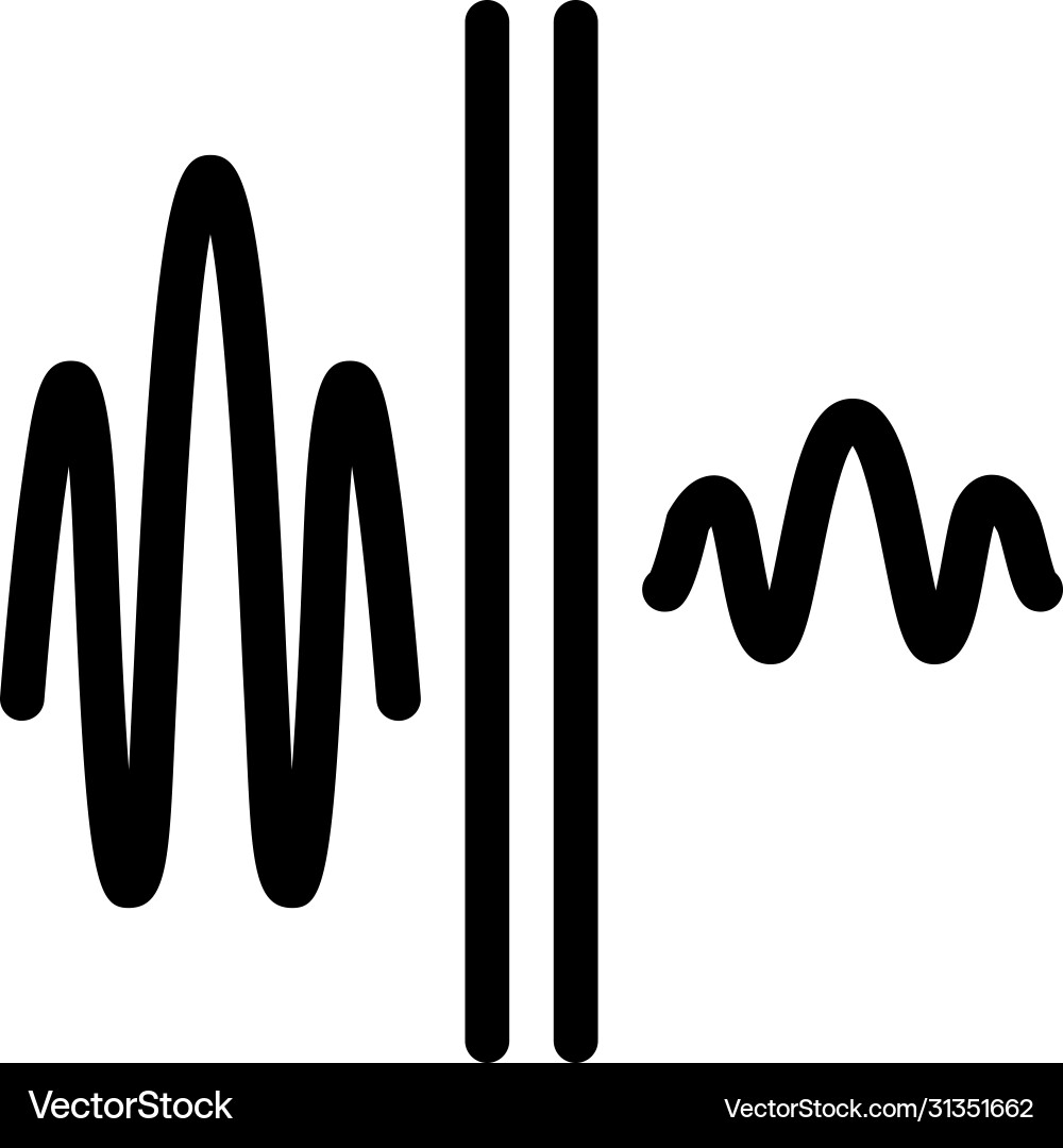Sound and silence icon outline Royalty Free Vector Image