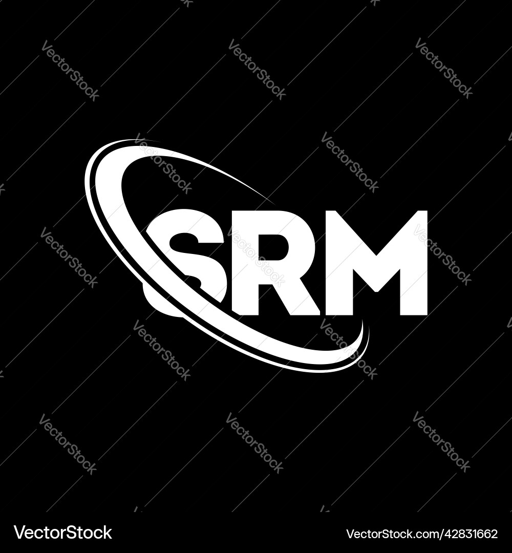 Srm logo letter letter logo design Royalty Free Vector Image