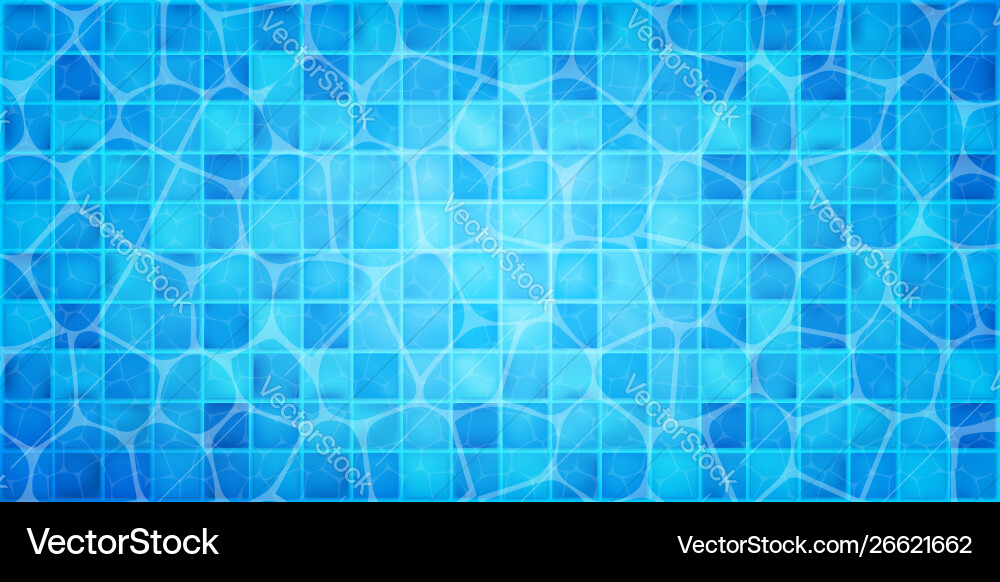 Water wave in swimming pool with light reflecting Vector Image