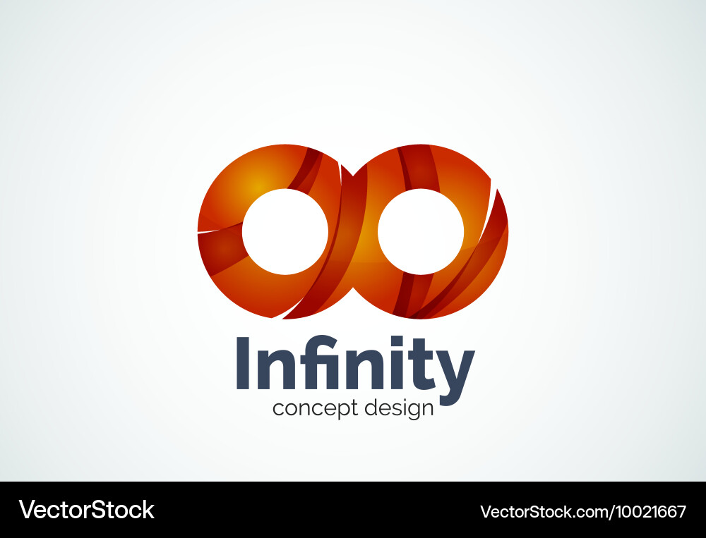 Abstract business company infinity logo template Vector Image