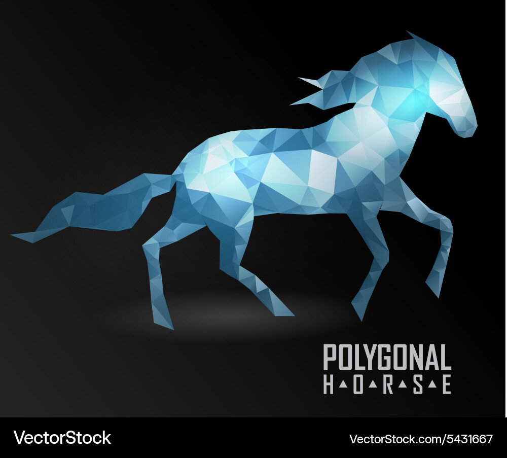 Abstract polygonal horse geometric hipster Vector Image