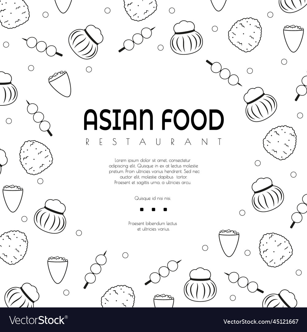 Asian food Royalty Free Vector Image - VectorStock