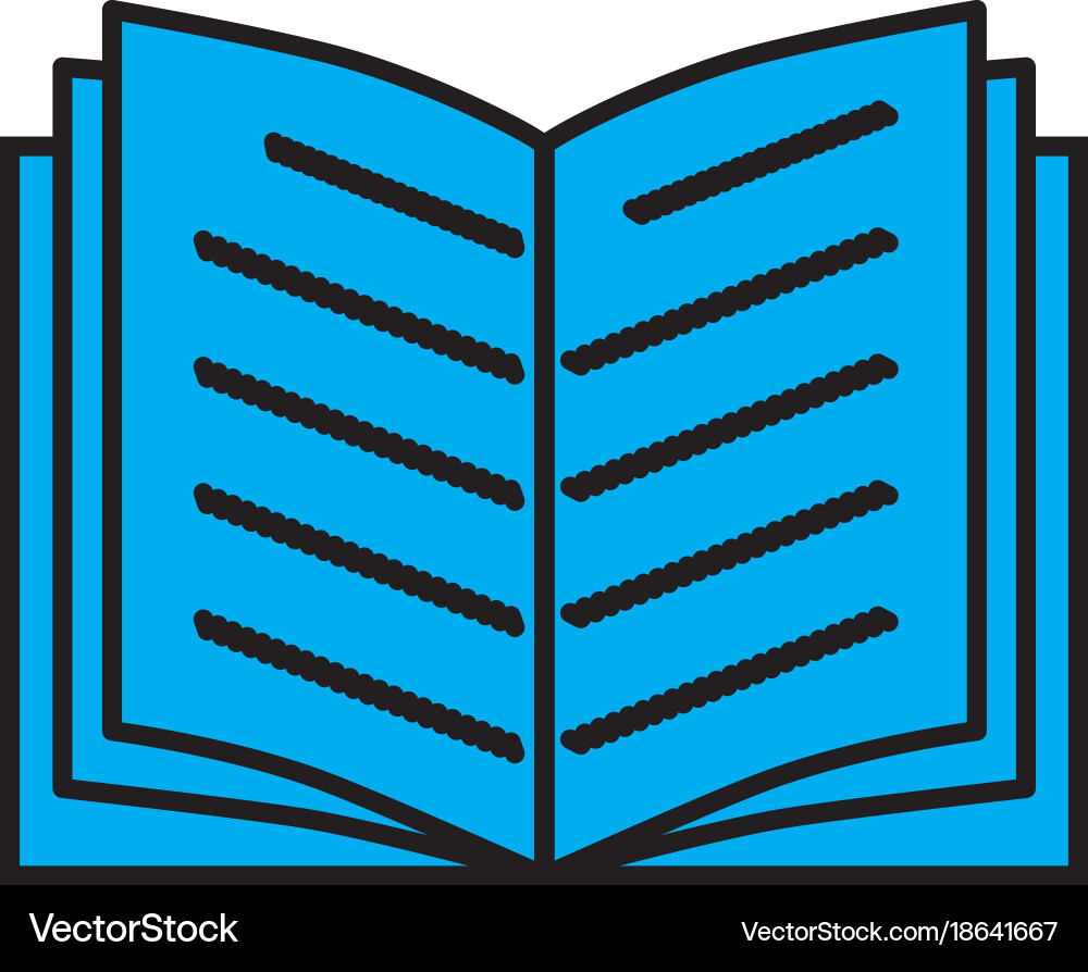 Blue book icon on white background sign Royalty Free Vector