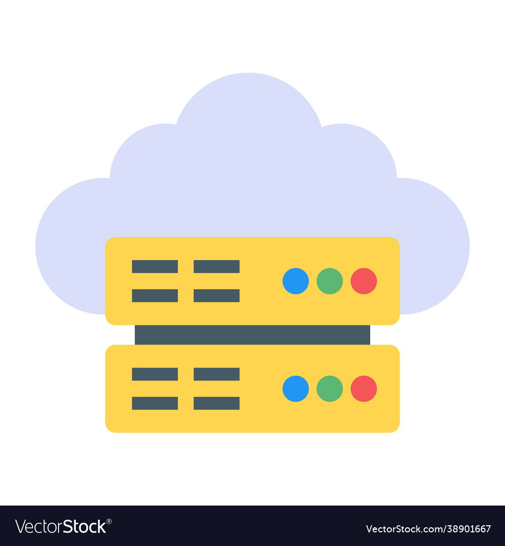Cloud server Royalty Free Vector Image - VectorStock