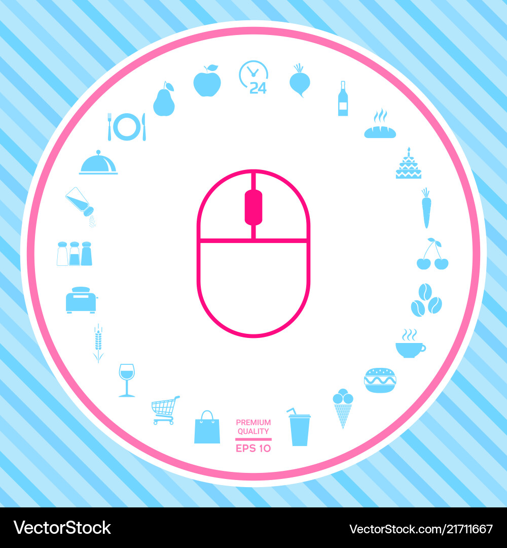 Computer mouse symbol icon Royalty Free Vector Image