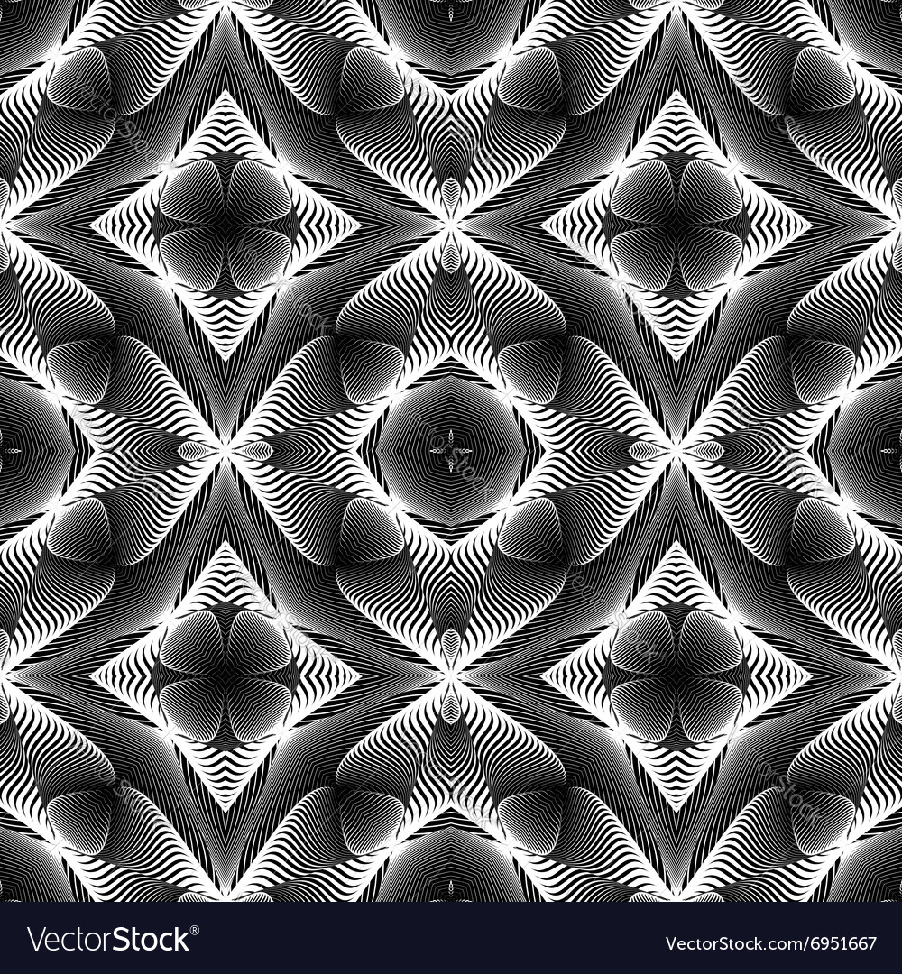 Design seamless monochrome geometric pattern Vector Image