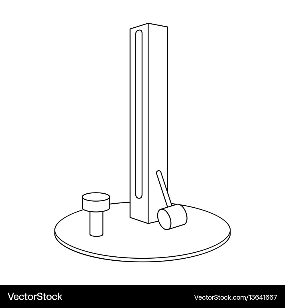 Entertainment on the impact force beat hammer Vector Image