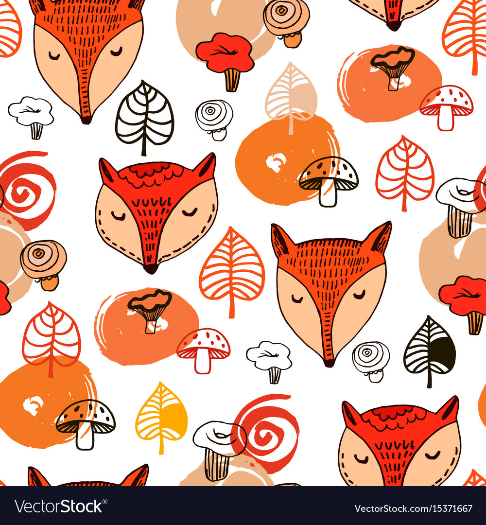Fox pattern Royalty Free Vector Image - VectorStock