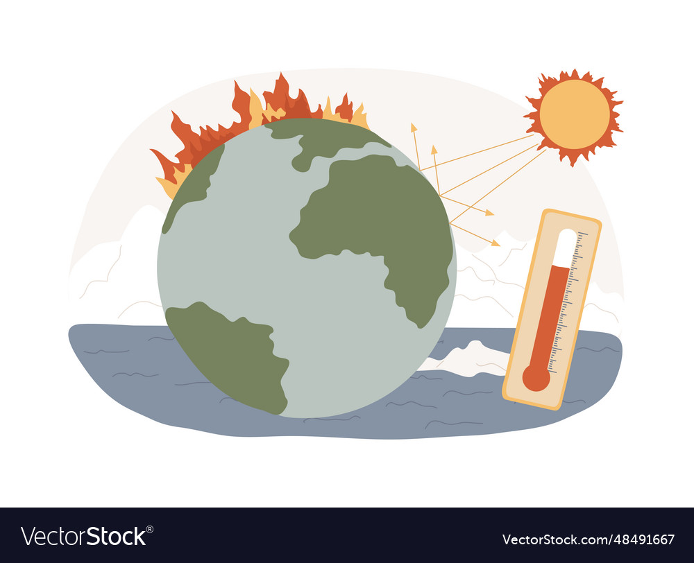 Global warming isolated concept Royalty Free Vector Image