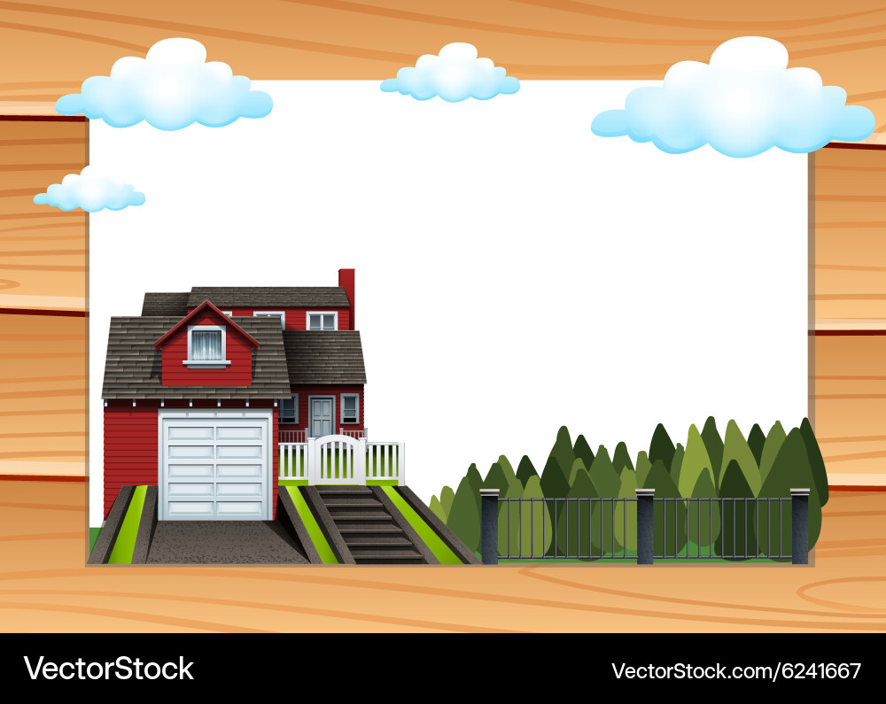 House and park at daytime Royalty Free Vector Image