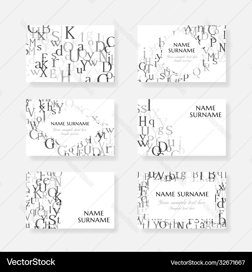 Letters english alphabet design collection Vector Image