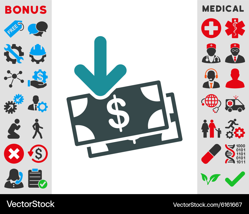 Money income icon Royalty Free Vector Image - VectorStock