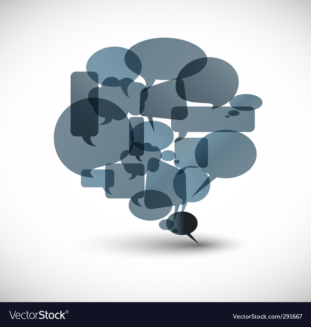 Speech bubble collage Royalty Free Vector Image