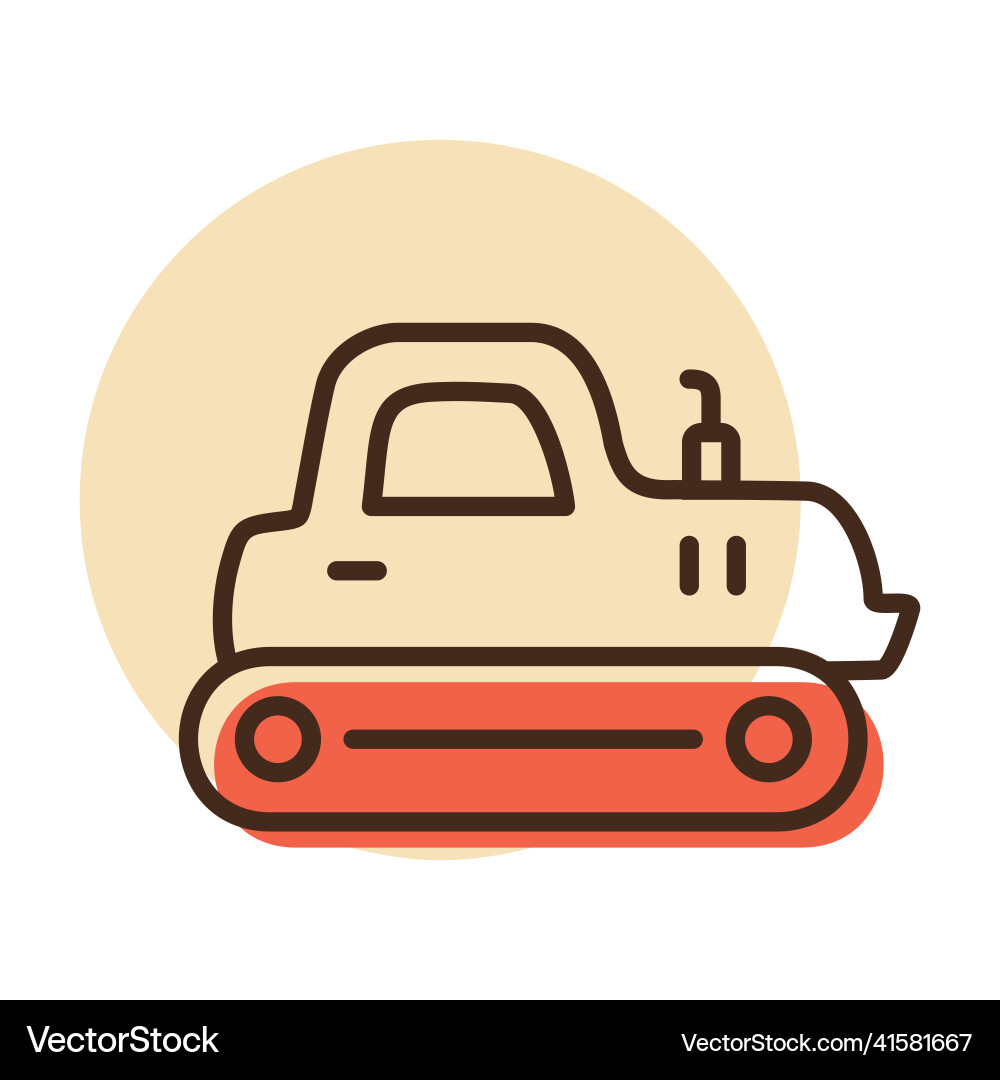 Tractor crawler icon agriculture sign graph Vector Image