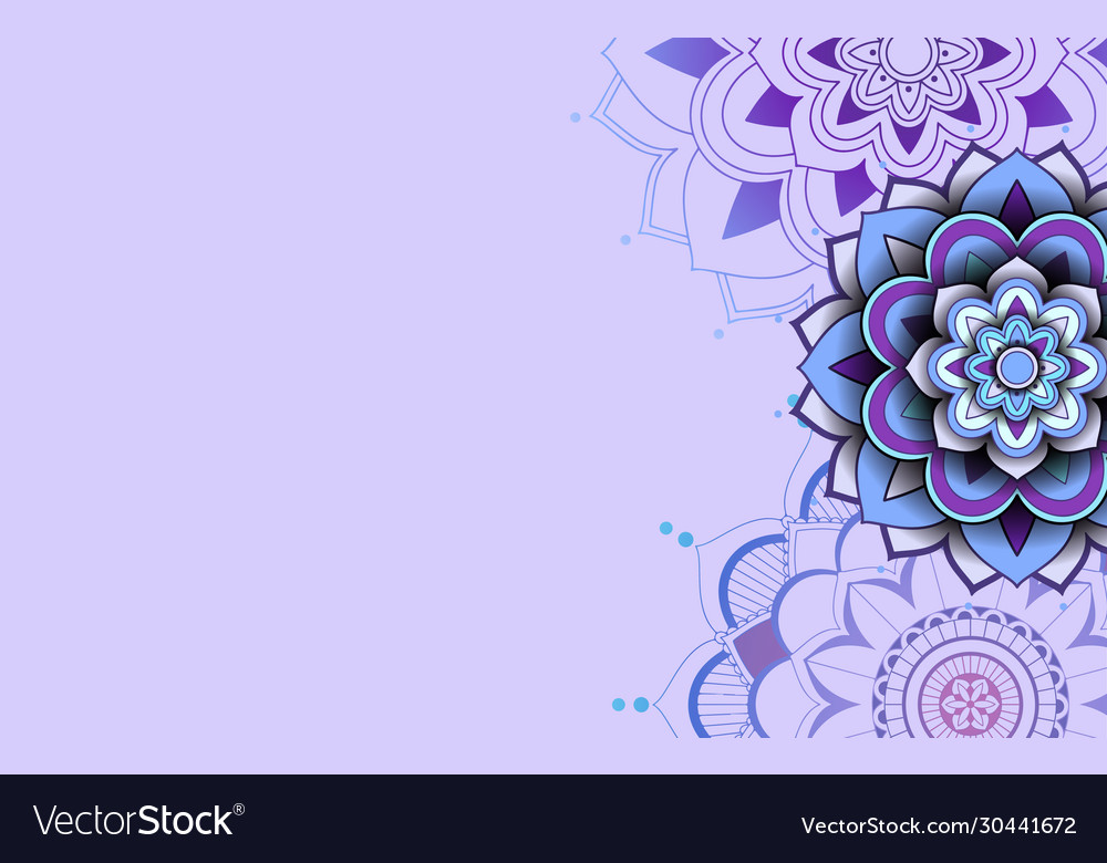 Background template design with mandala patterns Vector Image