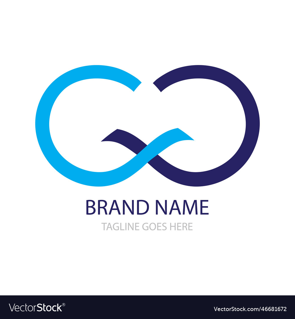 Blue infinity logo Royalty Free Vector Image - VectorStock
