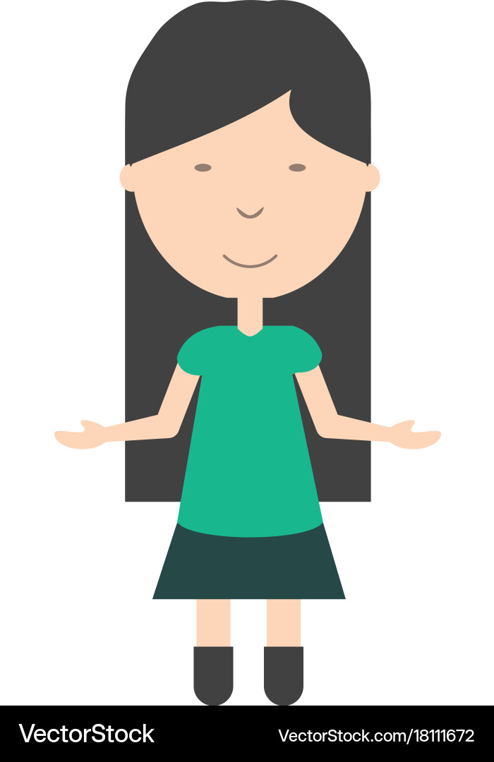 Cartoon girl icon Royalty Free Vector Image - VectorStock