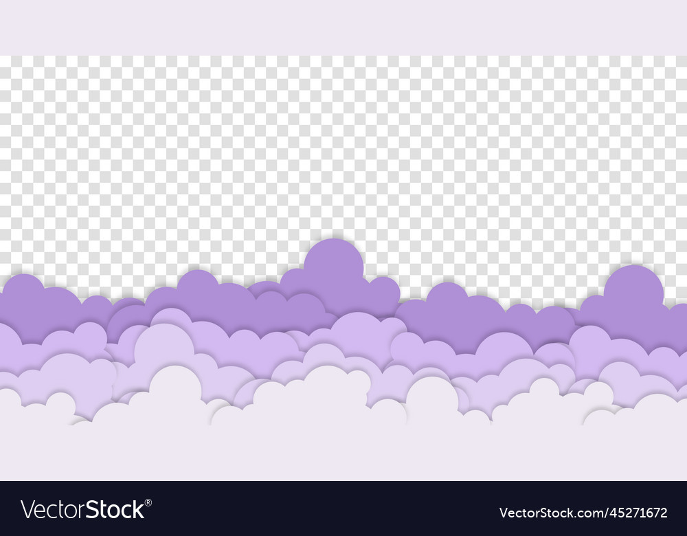 Cloudy paper art sky with cloud background Vector Image