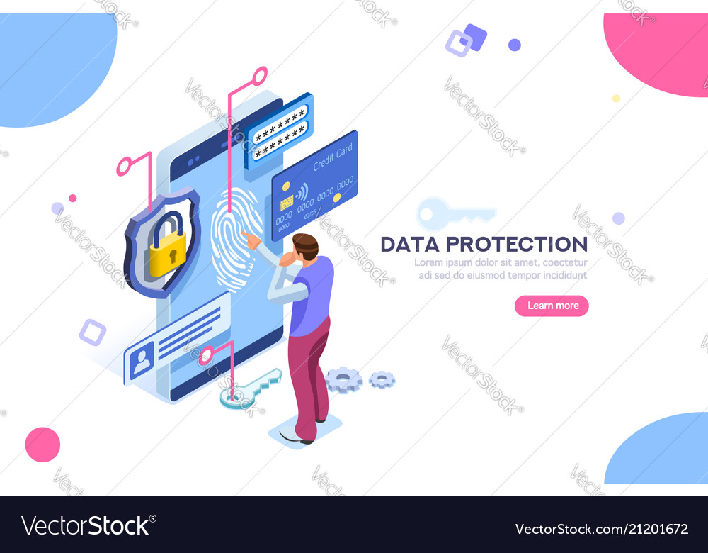 Confidential data protection concept Royalty Free Vector Confidential data protection concept Royalty Free Vector