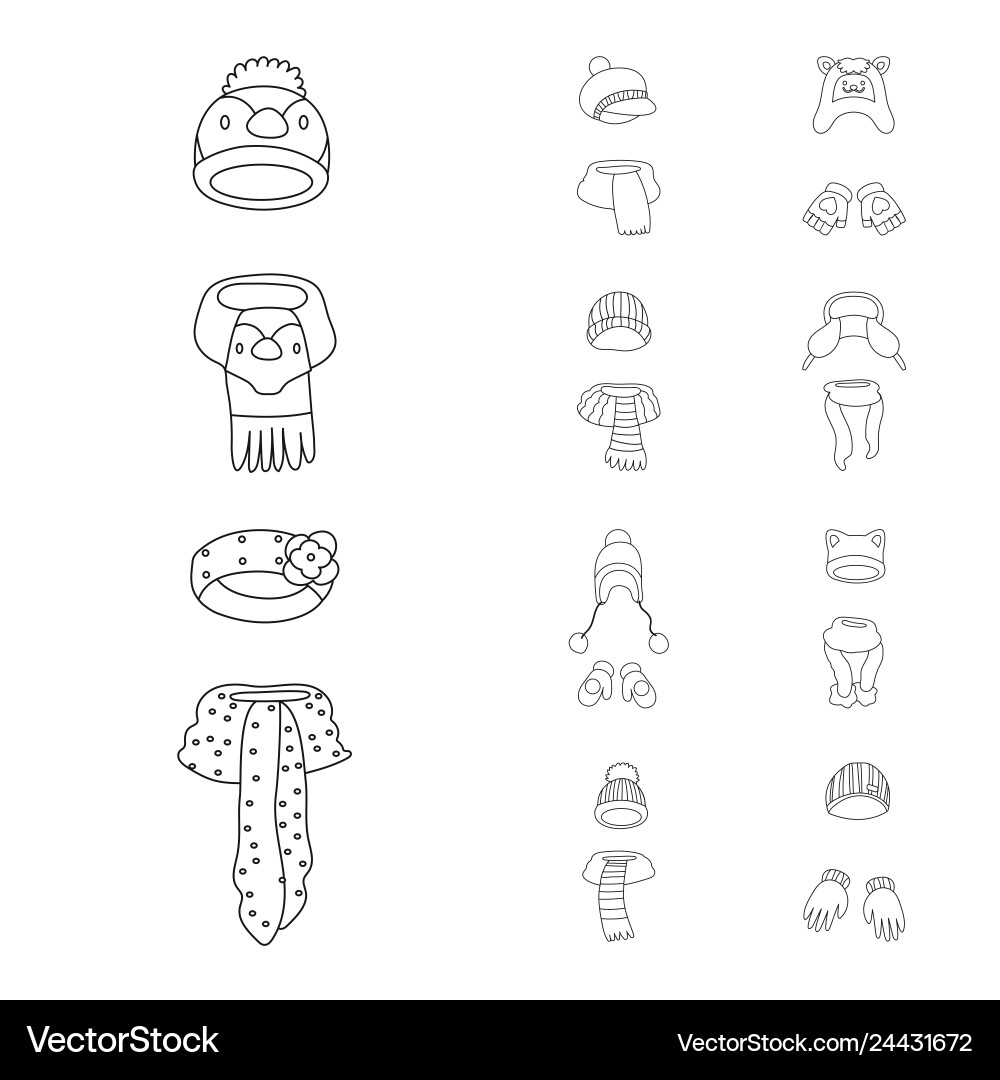 Isolated object of winter and cold symbol Vector Image
