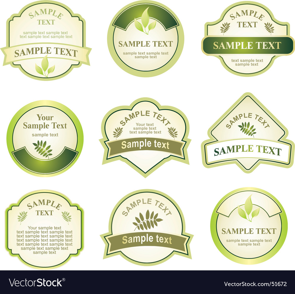 Label assortment Royalty Free Vector Image - VectorStock