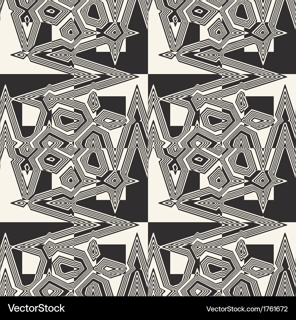 Ornate striped textured geometric ornament Vector Image