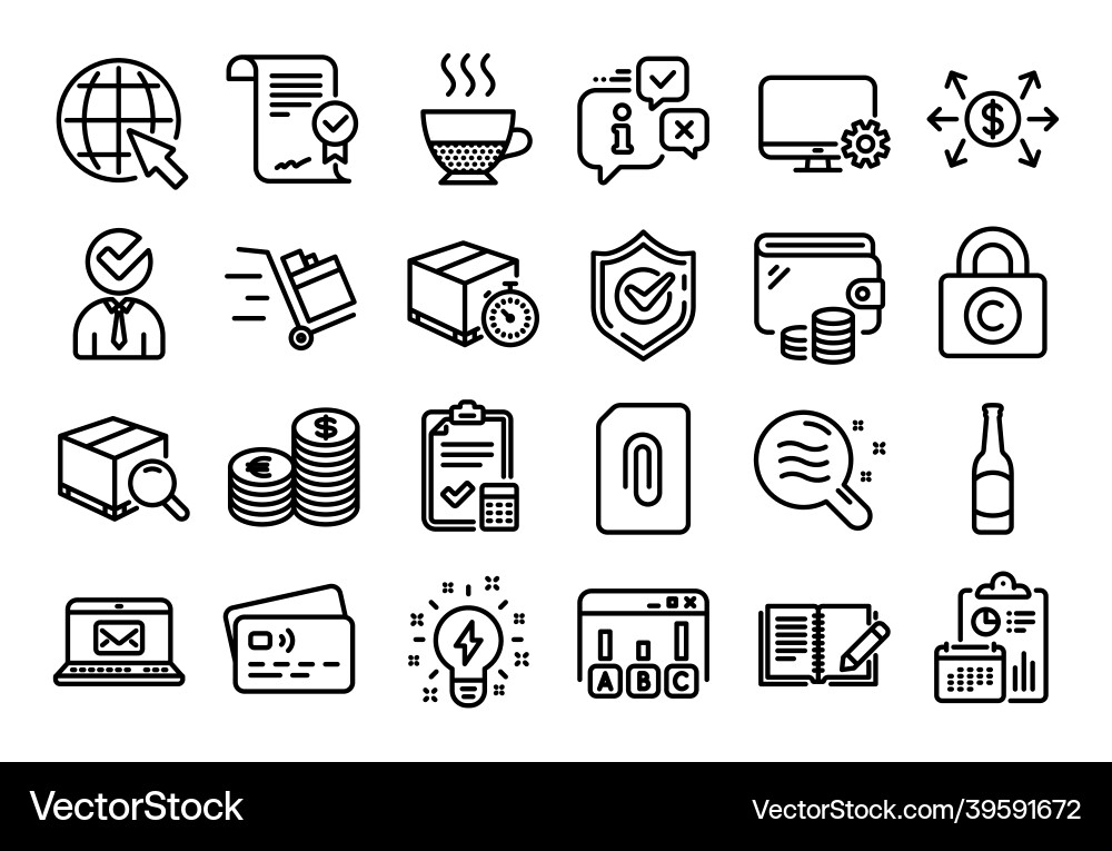 Set of beer feedback and accounting Royalty Free Vector