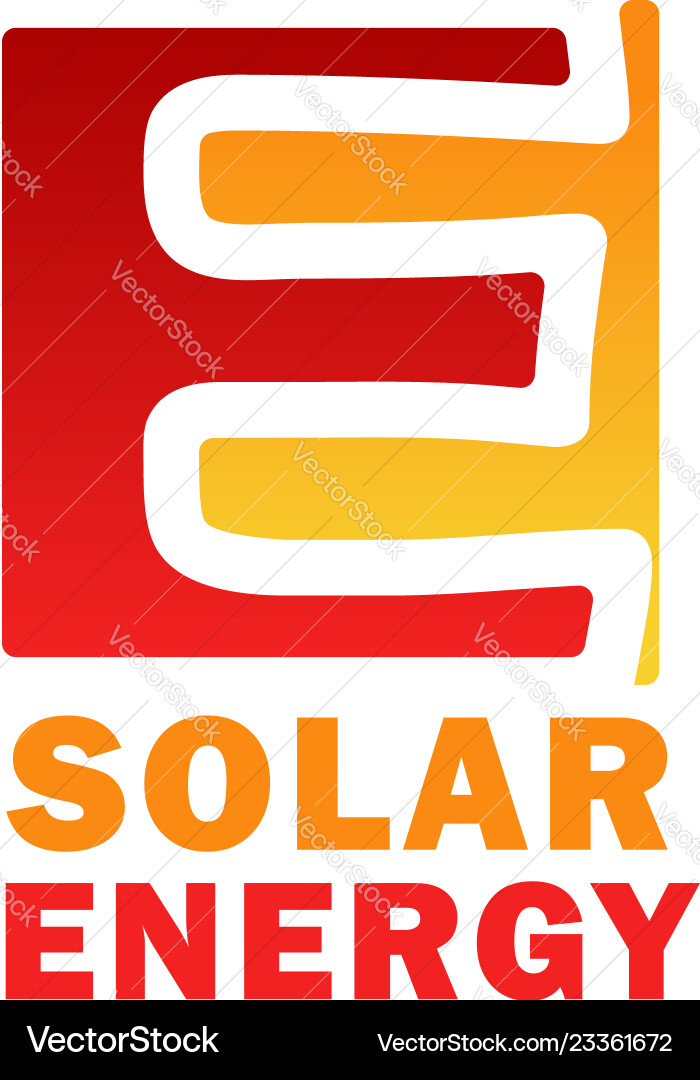 Solar energy icon for sun power technology design Vector Image