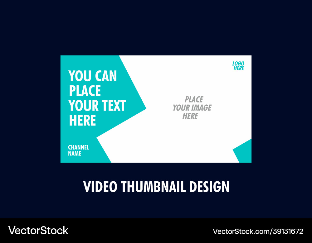 Unique and colorful video thumbnail design Vector Image