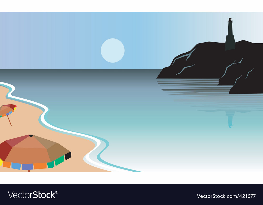 Beach Royalty Free Vector Image - VectorStock