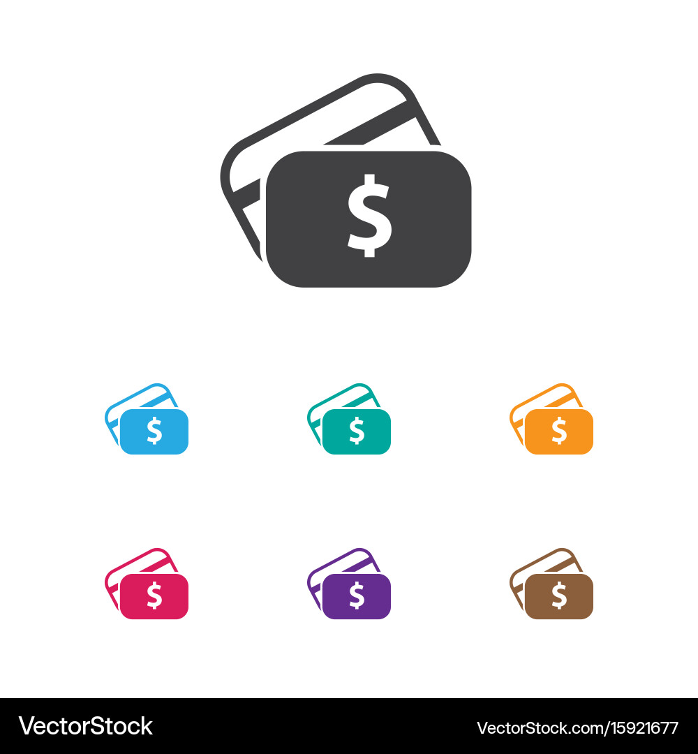Business symbol on credit Royalty Free Vector Image