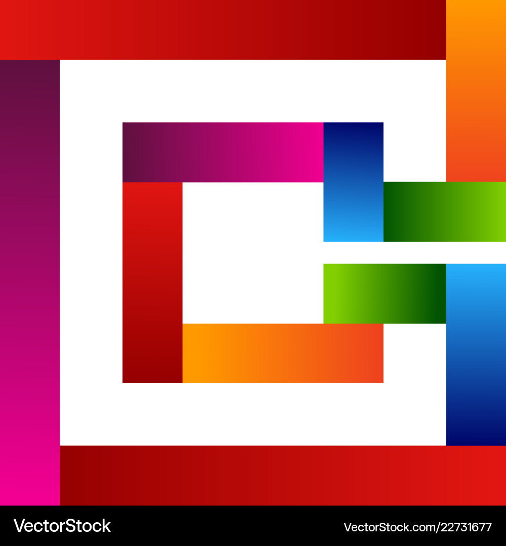 Color letter c logo icon design Royalty Free Vector Image