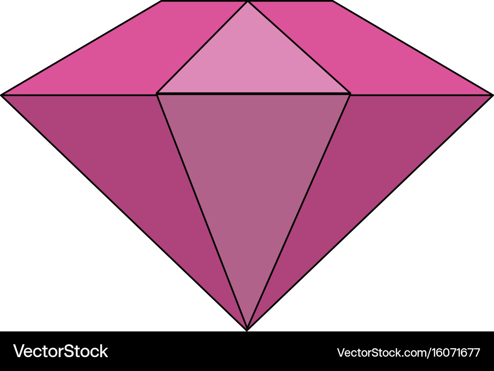 Colorful diamond stone cartoon Royalty Free Vector Image
